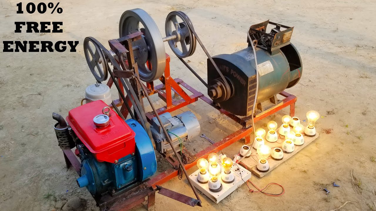 Homemade 220V Lifetime Free Energy Genarator - YouTube