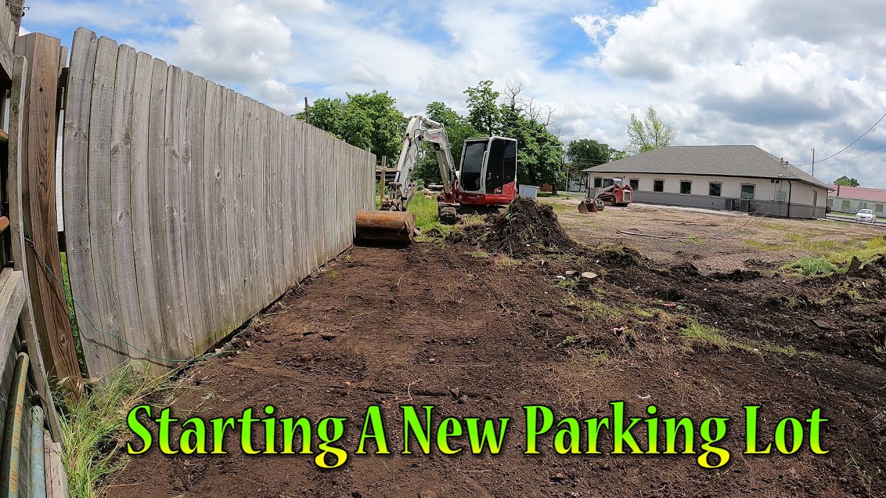Starting Site Work At A New Commercial Building - YouTube
