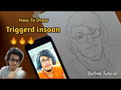 How To Draw Triggered Insaan Step By Step Outline Tutorial | Triggered ...
