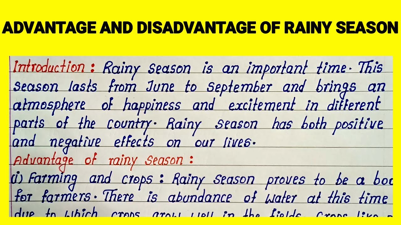 Best Essay on Advantage and Disadvantage of Rainy Season | Rainy Season ...