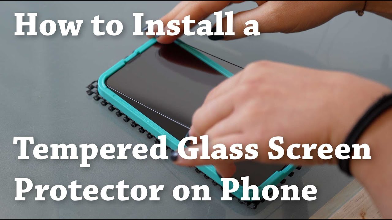 Installing a Tempered Glass Screen Protector on Phone - YouTube