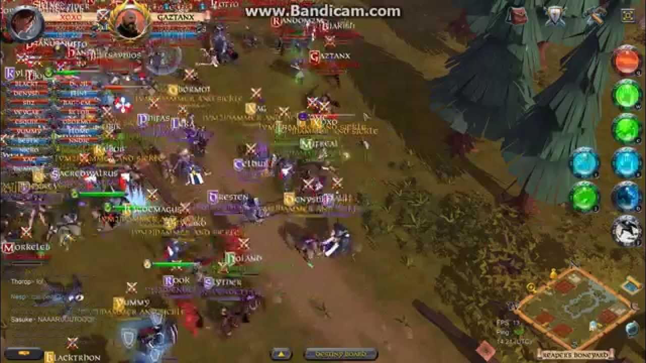 Albion Online Mass PvP 40 vs 50 VM2 vs ACE - YouTube