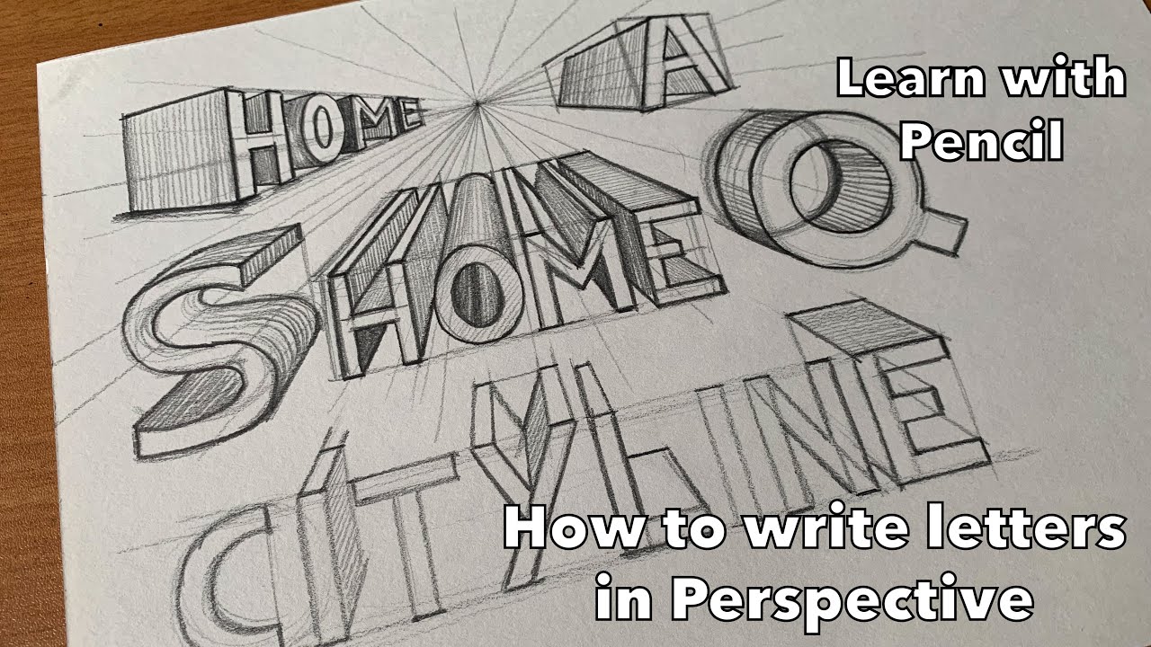 Letters in Perspective by Artist Deepkaran | Step by Step | one point ...