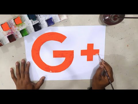 How to draw the G+ logo (Google+) - YouTube