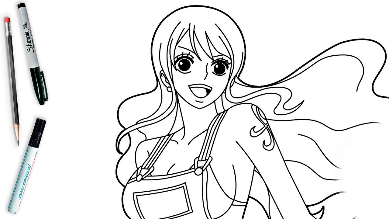 How To Draw Nami Easy Step By Step | Nami One Piece Art Lesson - YouTube