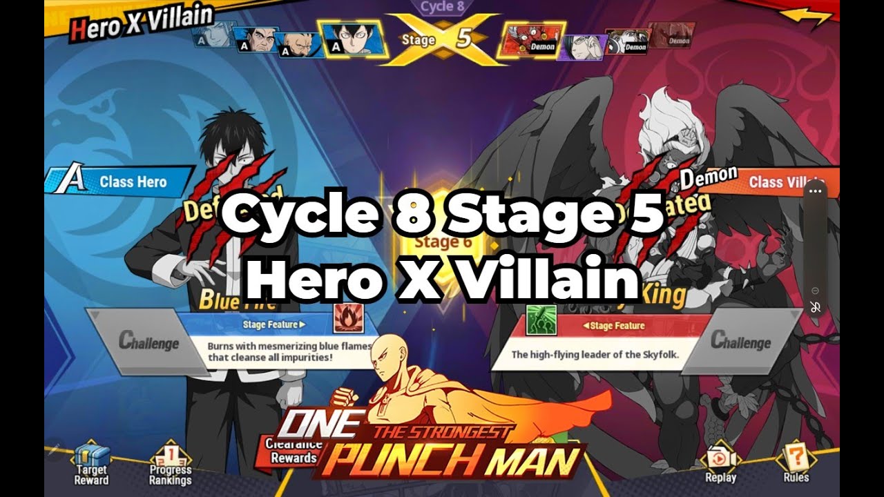 Hero X Villain Cycle 8 Stage 5 One Punch Man The Strongest - YouTube