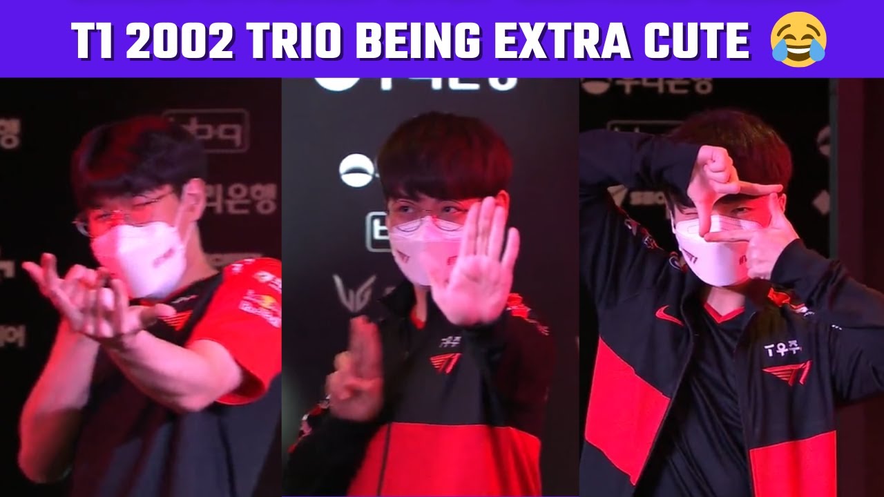 [T1 vs LSB] T1 2002 trio being extra cuteeeee | LCK 2022 Moments - YouTube