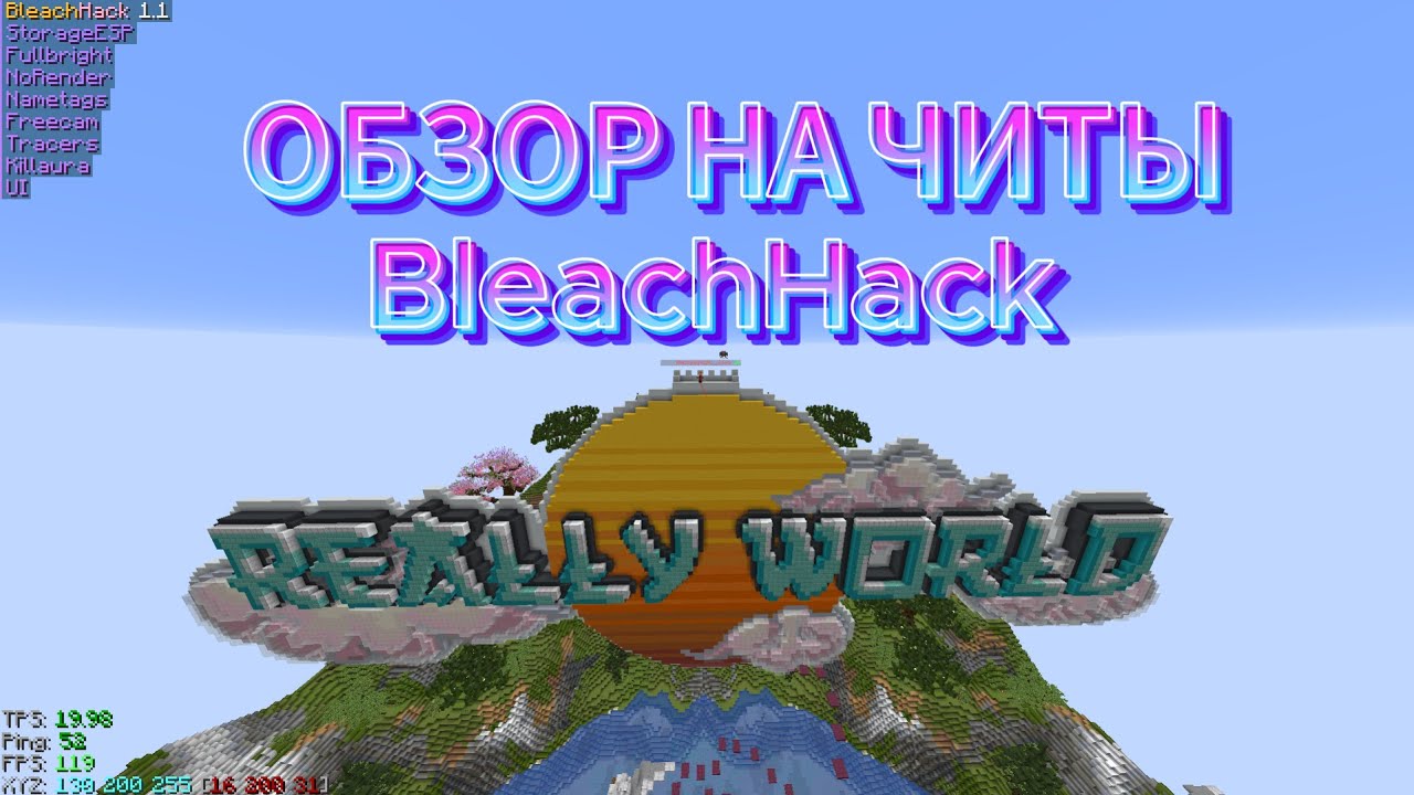 обзор читов BleachHack на версии 1.16.5 - YouTube