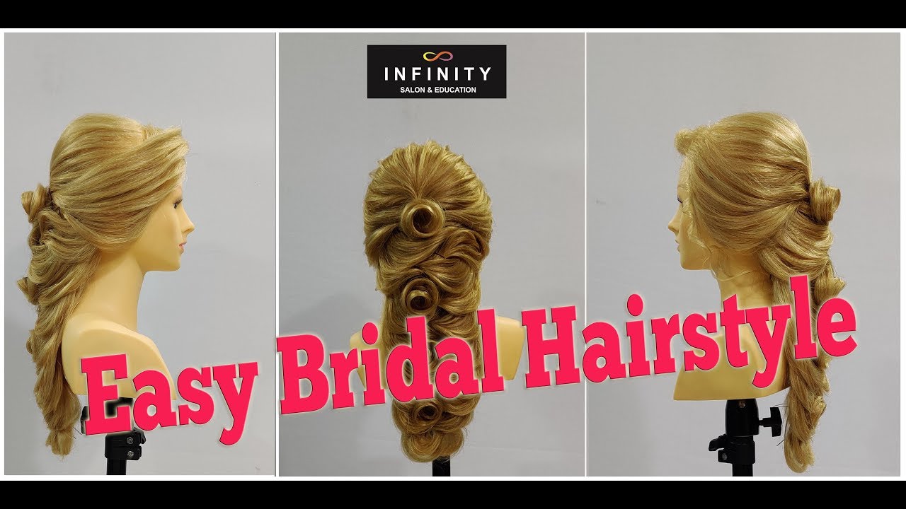 Messy Bridal Hairstyle - Step by Step Tutorial - YouTube