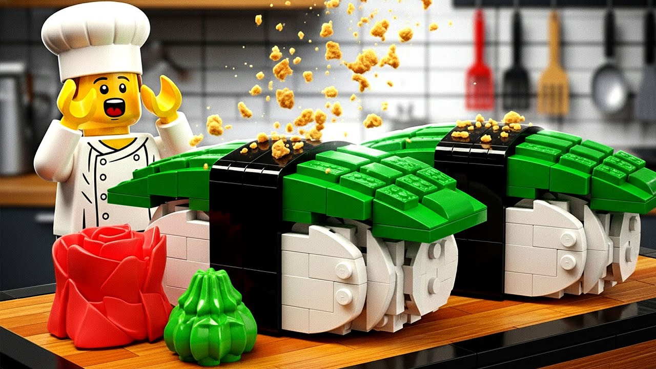 LEGO Cooking ASMR 🍣 Crocodile Meat Sushi • Rare Exotic Food - YouTube