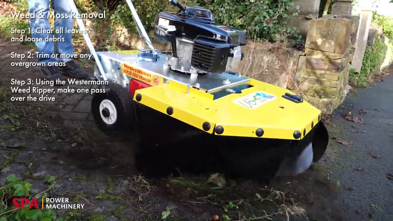 How to clear overgrown weeds and grass from your drive - YouTube