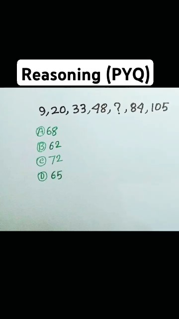 Number Series (PYQ) ll Reasoning Tricks ll #sscchsl2024 #ssc #shorts # ...
