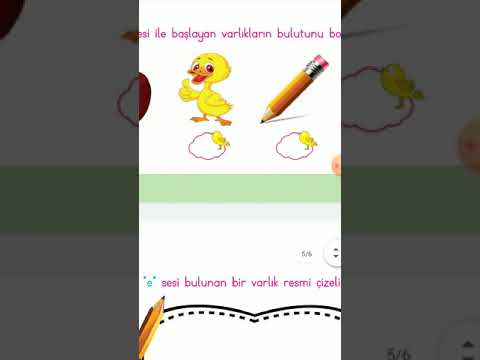 Ana Dili dersleri -2-E,e Harfi çalışma kağıtları çözümü