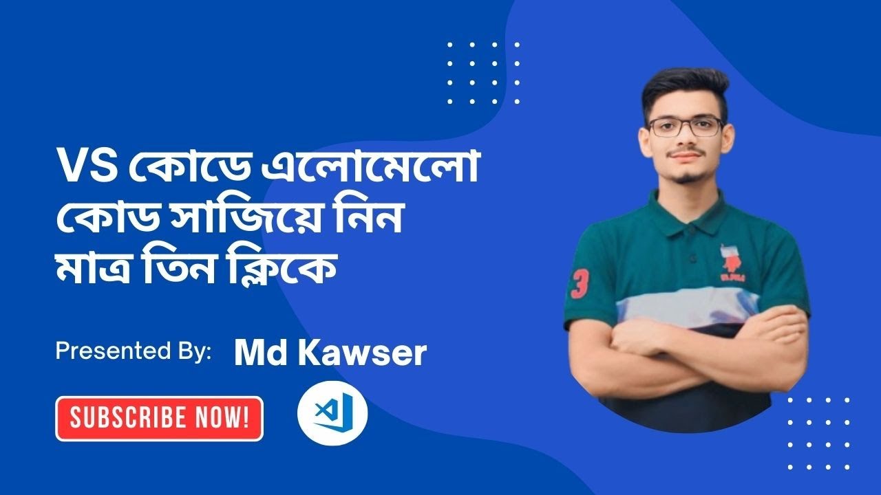 Vs Code Auto Formatting Code Just 3 Click, Bangla - YouTube