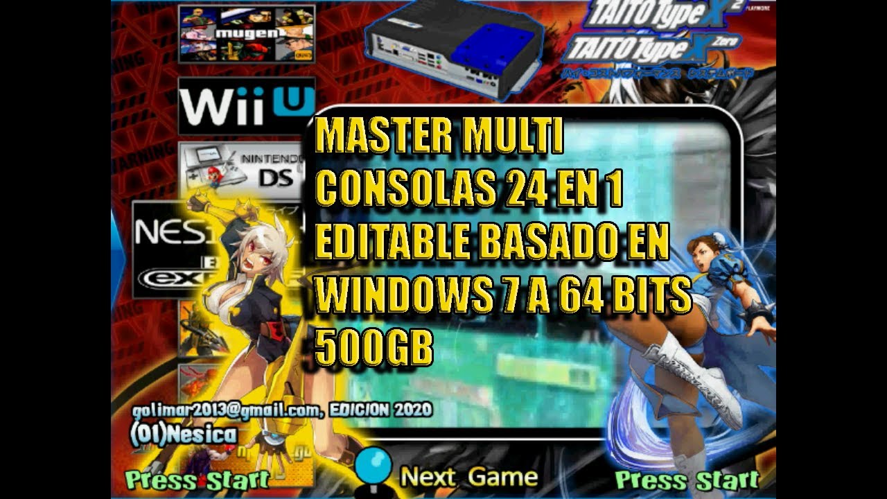 MASTER MULTI CONSOLAS 24 EN 1 BASADO EN WINDOWS 7 A 64 BITS EDITABLE ...