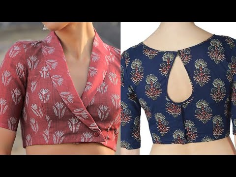 Simple Cotton Blouse Designs / Cotton Blouse Neck Pattern / Cotton Ke Blouse Design / Saree ...
