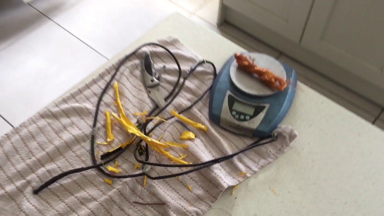 Stripping copper wire from a TV number one copper good money - YouTube
