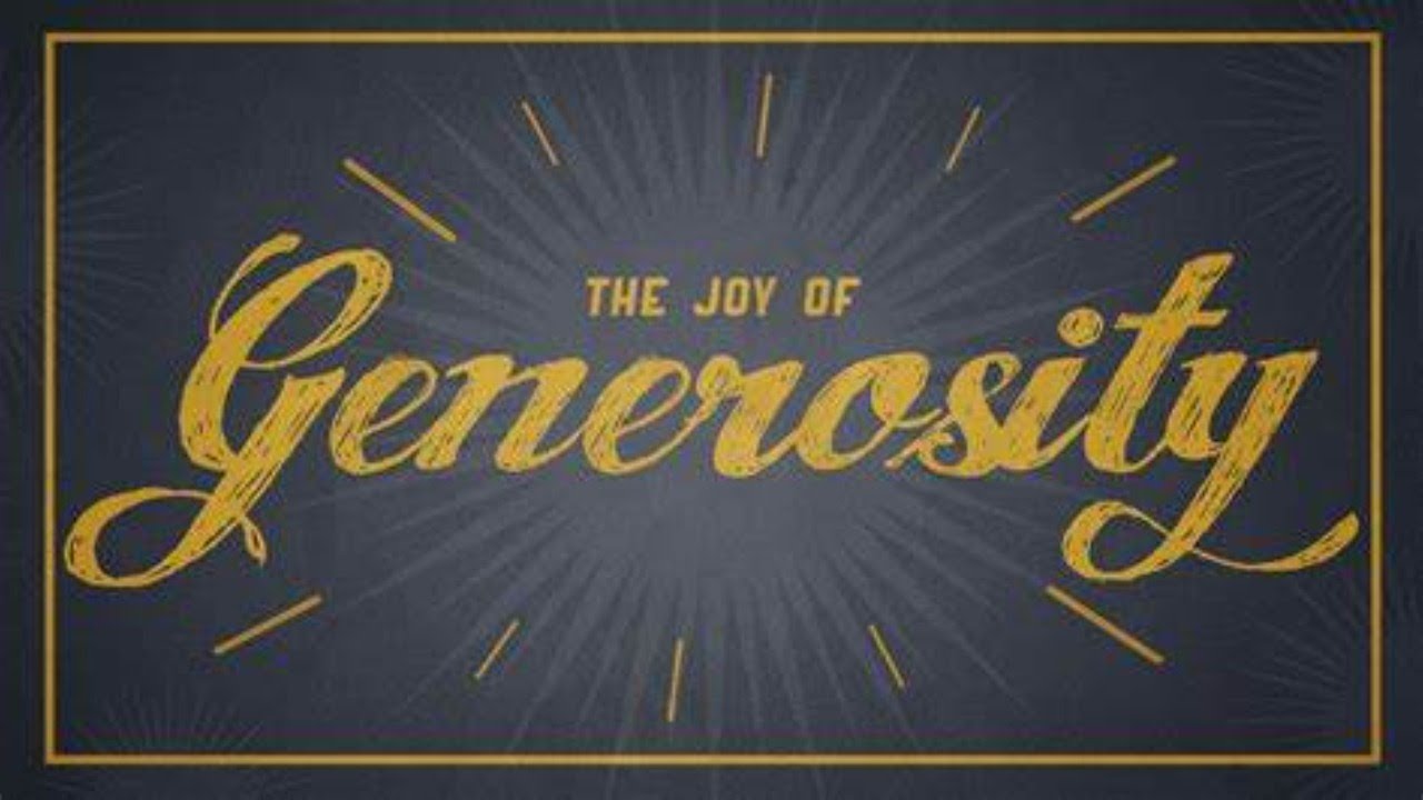 Finding Joy in Generosity - YouTube