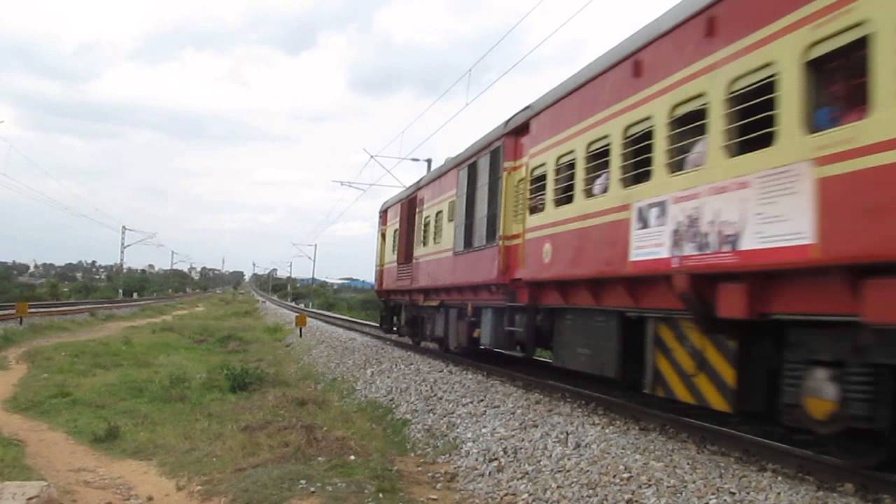 DEMU - Indian Railways Local Bullet Train At Speed!! - YouTube