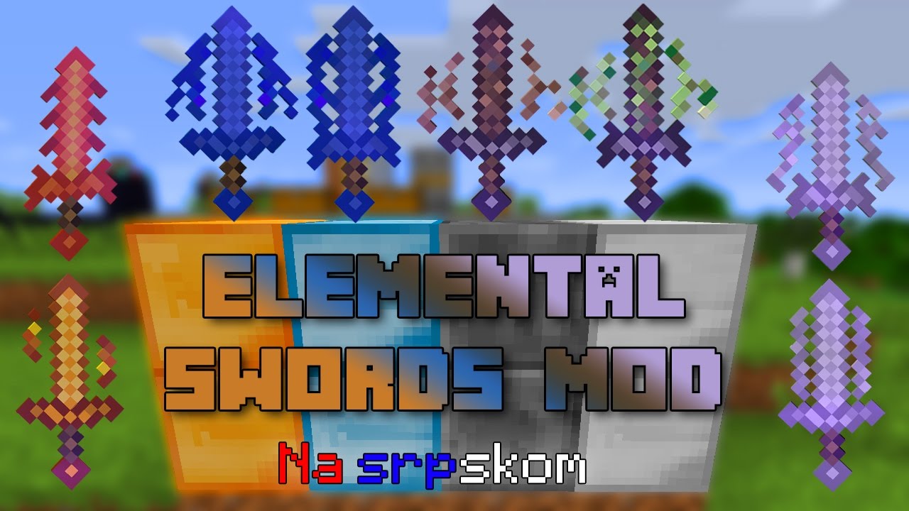 Minecraft Mod Review - Elemental Swords Mod (Na srpskom) - YouTube