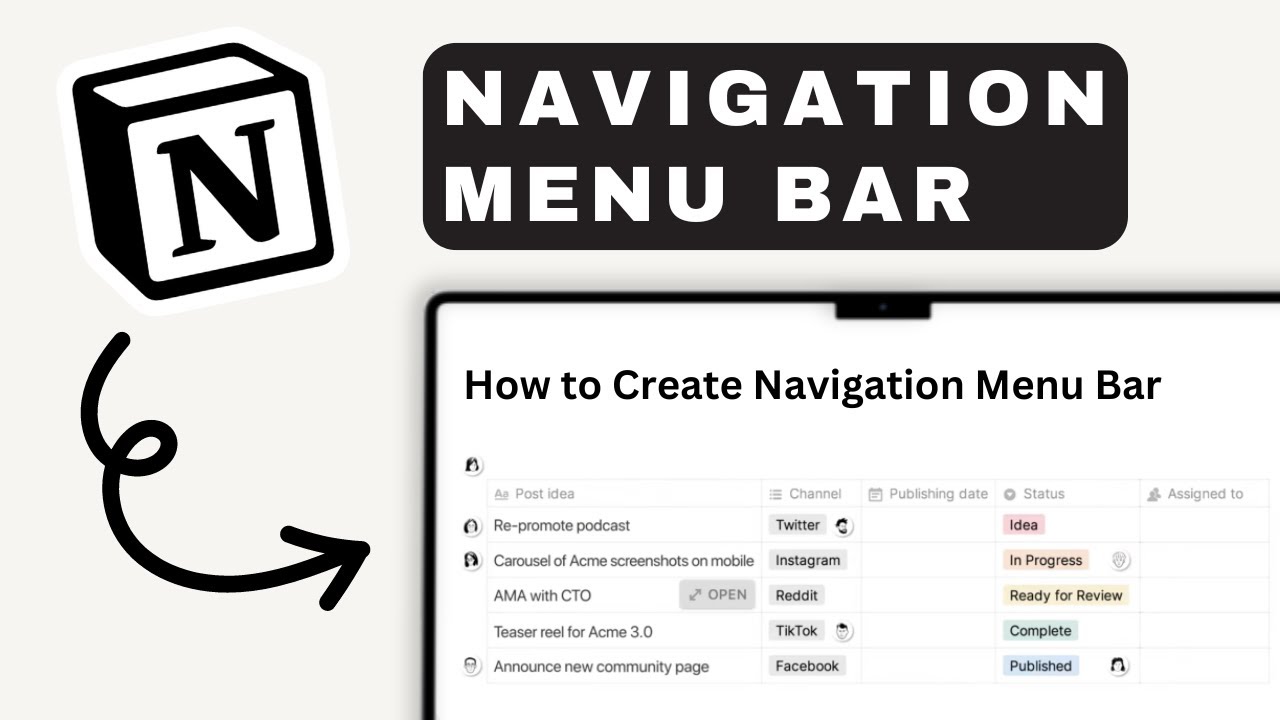 How To Create A Navigation Menu Bar In Notion Notion Tutorial 2025