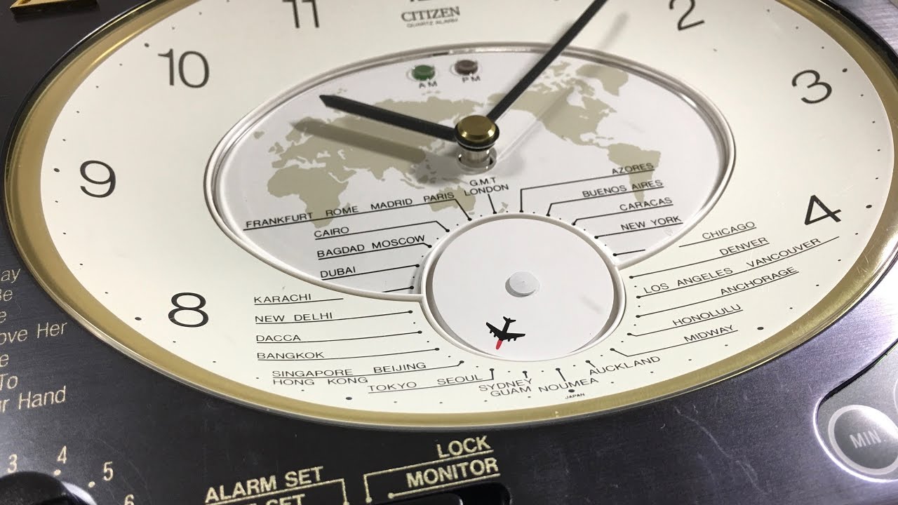 CITIZEN coSmic コスミックワールド 目覚まし世界時計[2/2] - YouTube