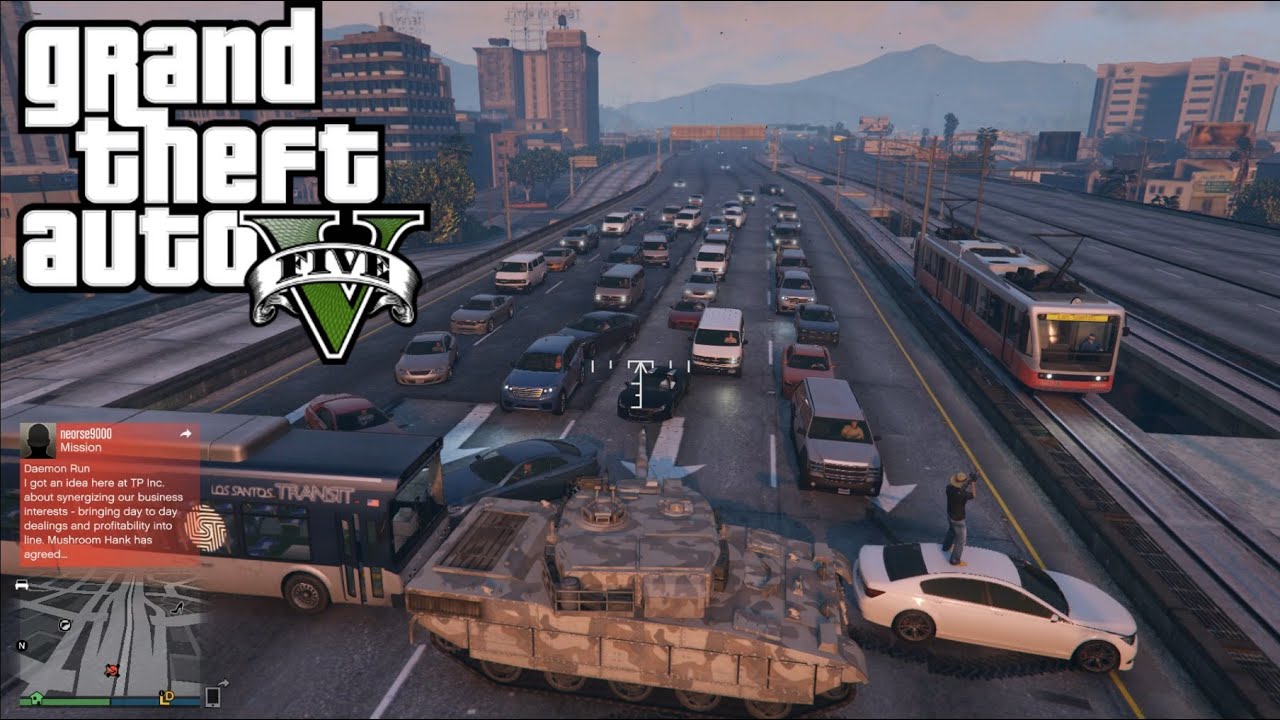 GTA 5 Online - MASSIVE ROAD BLOCK & MASSIVE EXPLOSIONS! - YouTube