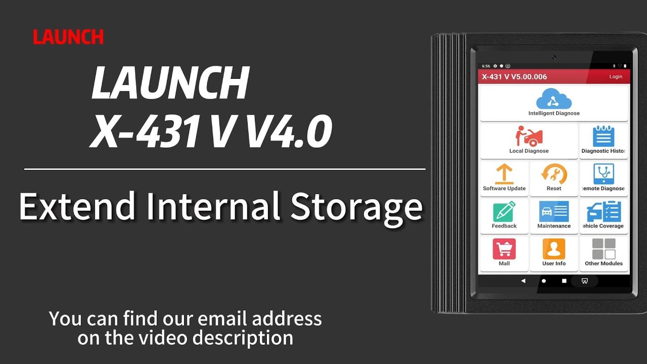 LAUNCH X-431 V V4.0 Extend Internal Storage - YouTube