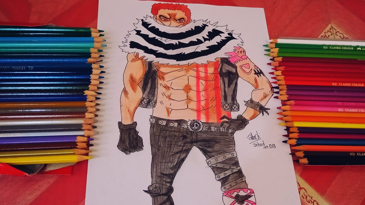 Drawing Charlotte Katakuri with Colour Pencils - One Piece - YouTube