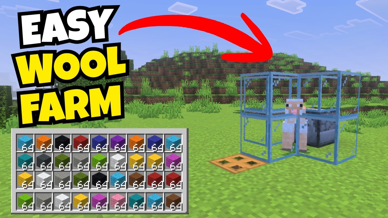 The EASIEST AUTOMATED WOOL Farm In Minecraft! - YouTube