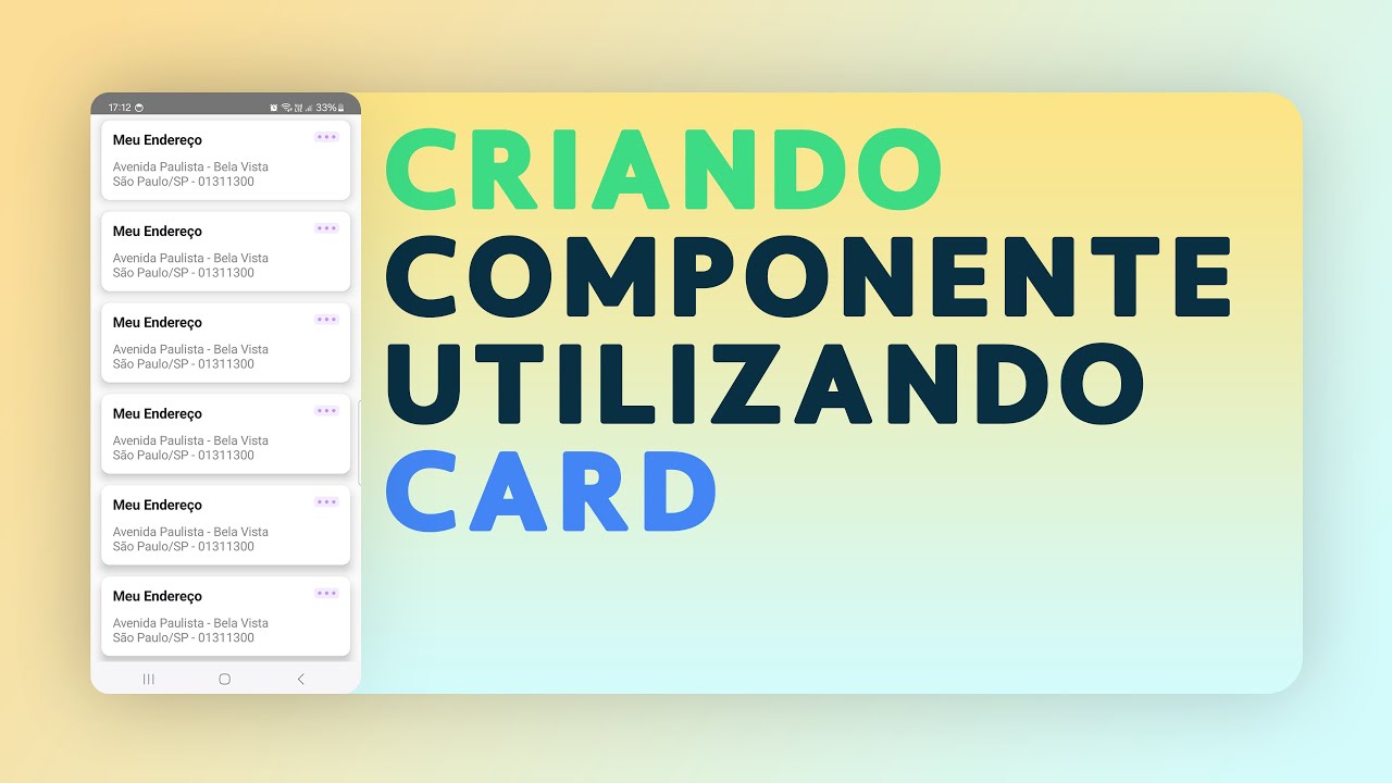 Criando componente utilizando Card em Jetpack Compose no Android Studio ...