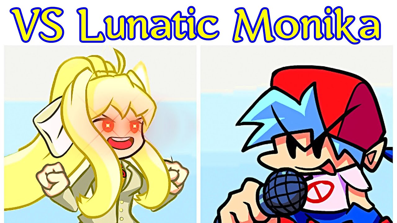 Friday Night Funkin' Chaos but Lunatic Monika Sings It (FNF Mod) (Sonic ...