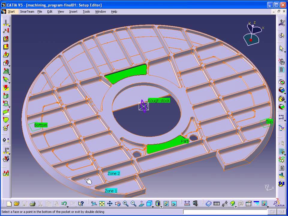 CATIA - Advanced Multi-Axis & Pocket Machining #2 - YouTube