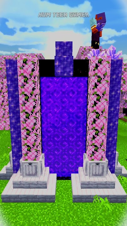BUILD CHERRY BLOSSOMS NETHER PORTAL IN MINECRAFT - YouTube