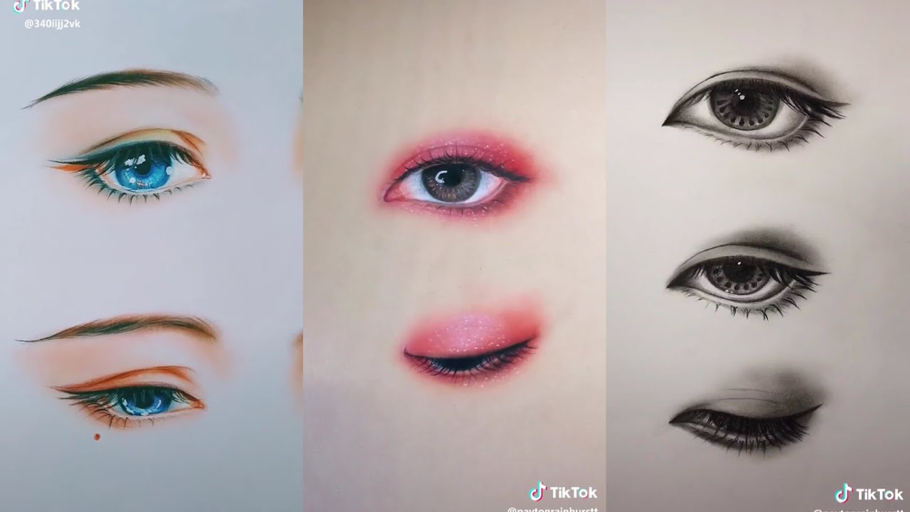 Tik tok||| DRAWING EYES - YouTube