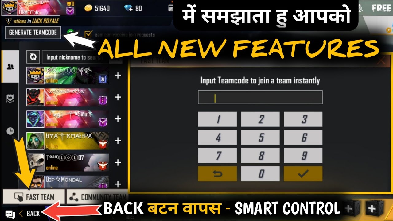 How To Control Free Fire New Features - FF New Control - New Features ...