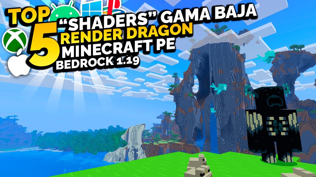 ENCONTRÉ MÁS SHADERS QUE NO SON SHADERS! - Top 5 Shaders Render Dragon para Minecraft PE 1.19 ...