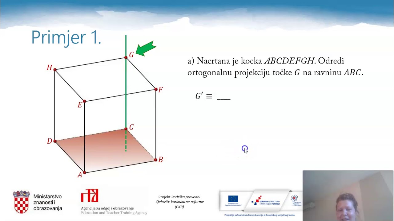 Matematika 8.r OŠ - Ortogonalna projekcija točke na ravninu - YouTube