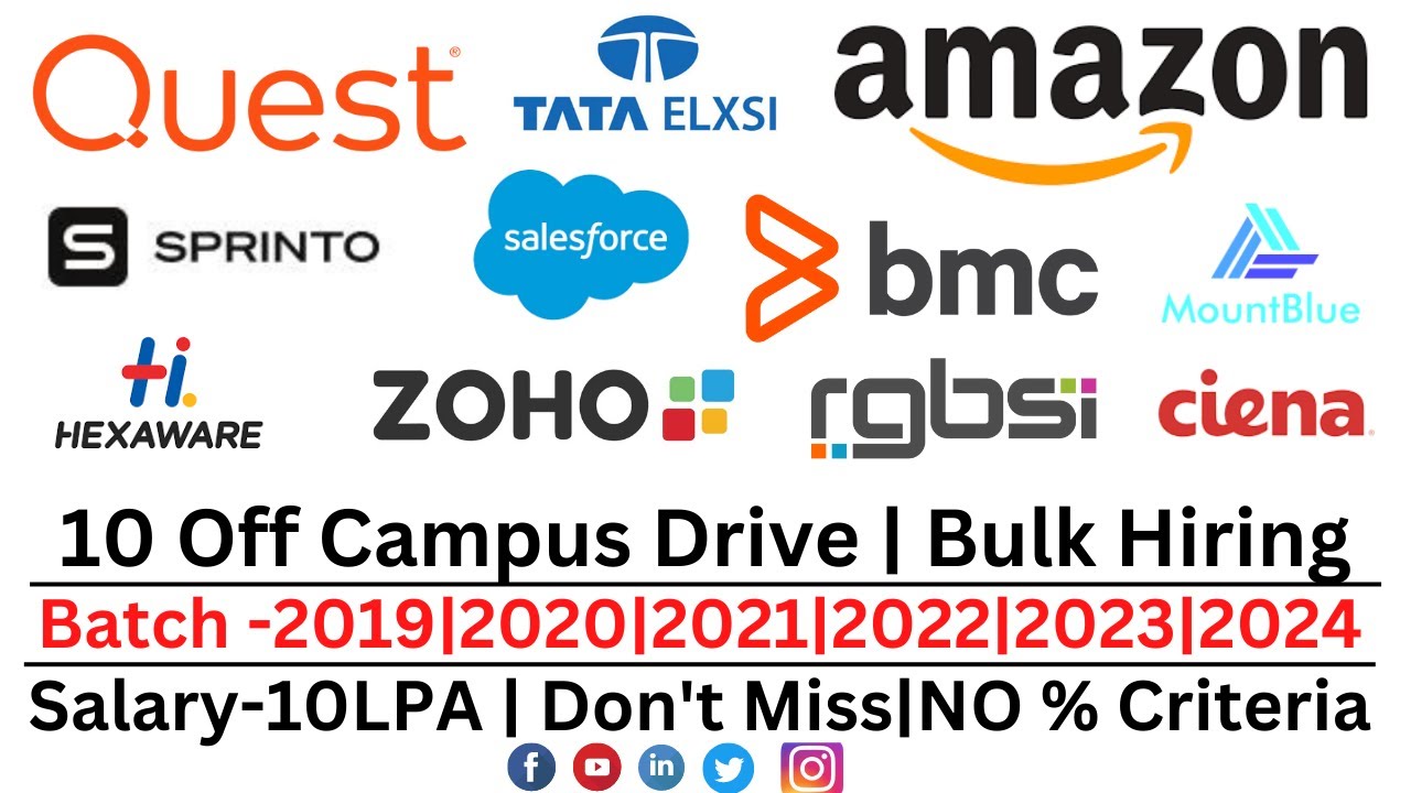 10 Off Campus Drive | Batch - 2019|2020|2021|2022|2023|2024 | Salary ...
