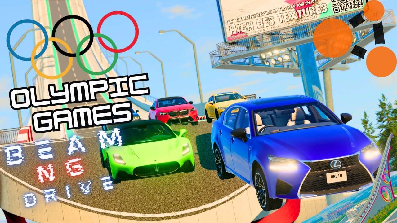 BeamNg.drive OLYMPIC GAMES grand opening|SEASON1|episode1|Jump Arena ...