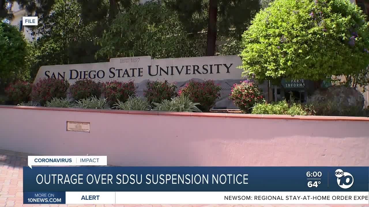 SDSU parents outraged over possible student suspensions for COVID-19 ...