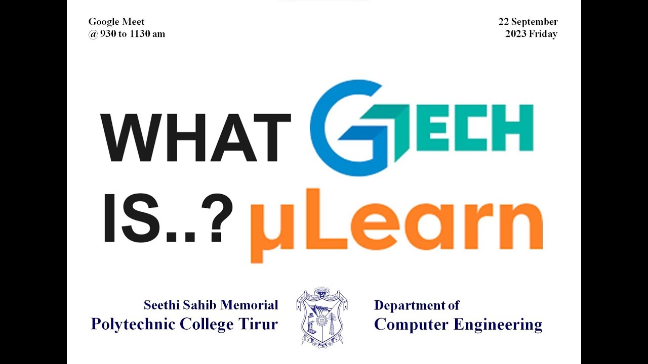 What is MuLearn? | SARJU S | Part 2 of 3 | SSM Campus Chapter | 22 Sep ...