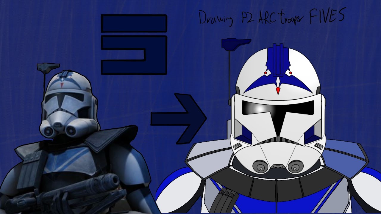 Draw p2 ARC trooper FIVES digital - YouTube