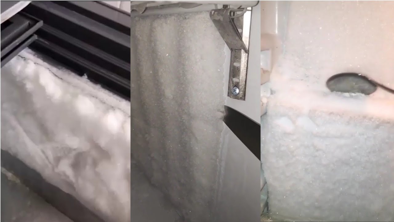 SATISFYING FREEZER FROST SCRAPING - YouTube