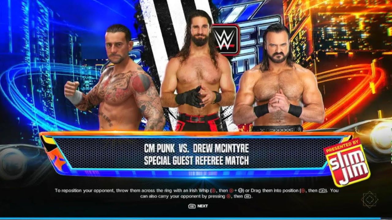 Full Match Summerslam Cm Punk vs Drew Macintyre with Special ref Seth ...