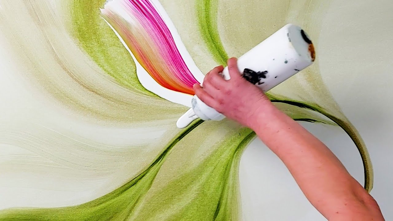 The Floating One!! / Easy Abstract Acrylic Painting - Fluid art - YouTube