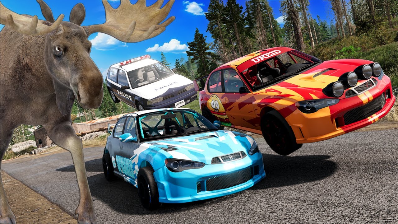 Moose Sparks a Wild Police Chase in the Forest! (BeamNG Drive Mods ...