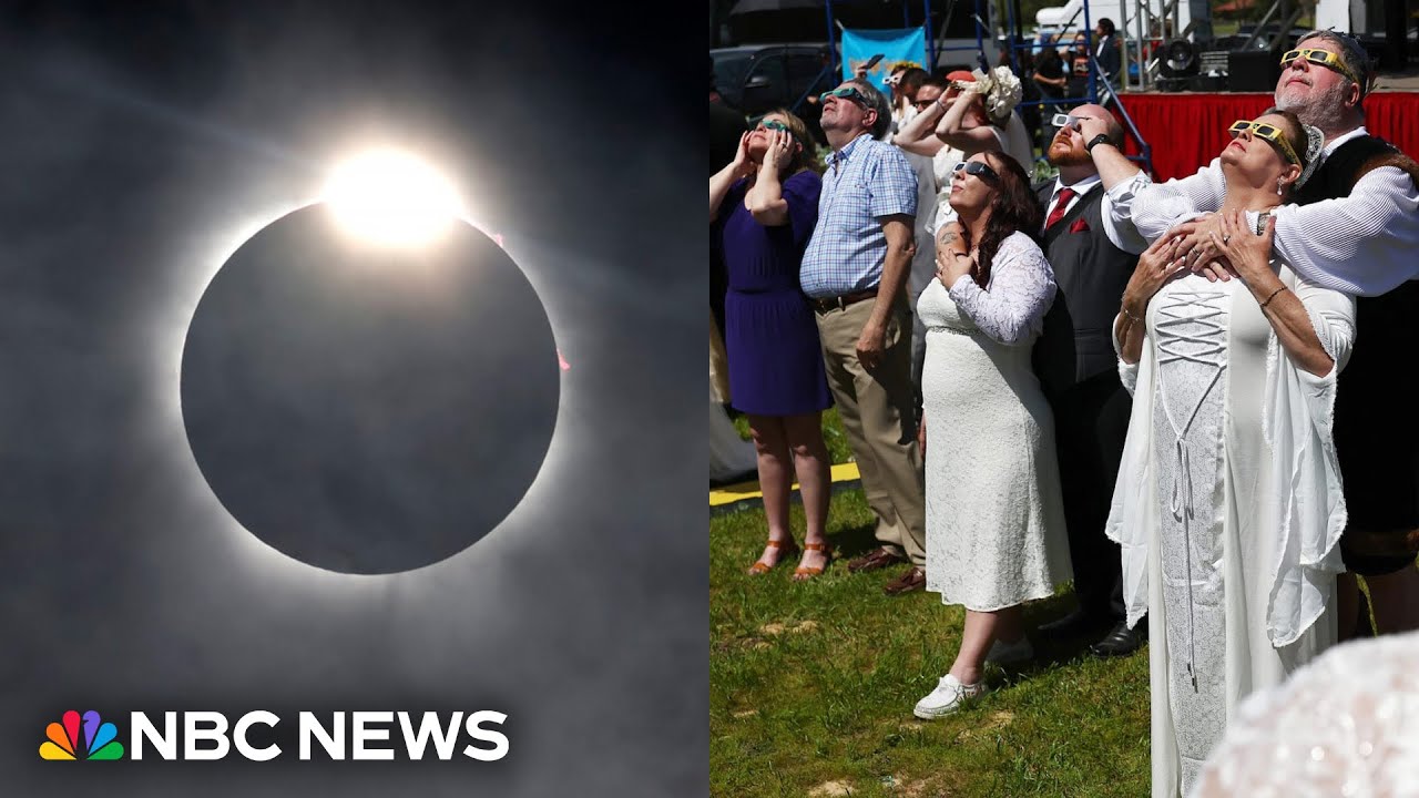 Tens of millions get stunning view of full solar eclipse - YouTube