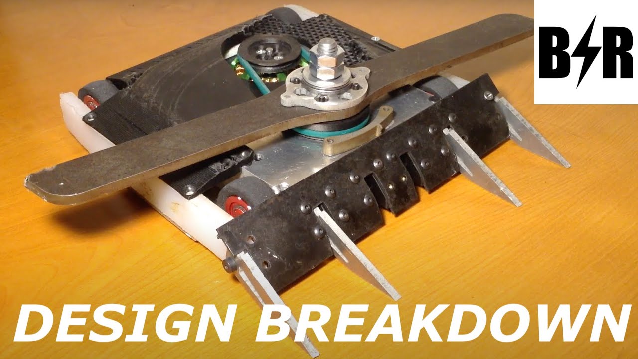 Beetleweight Horizontal Spinner: Phantom II Design Teardown - YouTube
