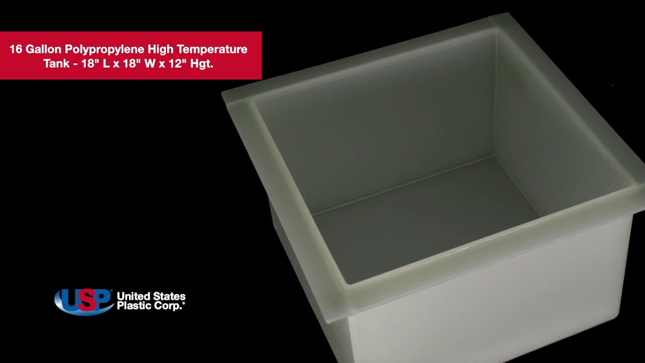 16 Gallon Polypropylene High-Temperature Tank | U.S. Plastic ...